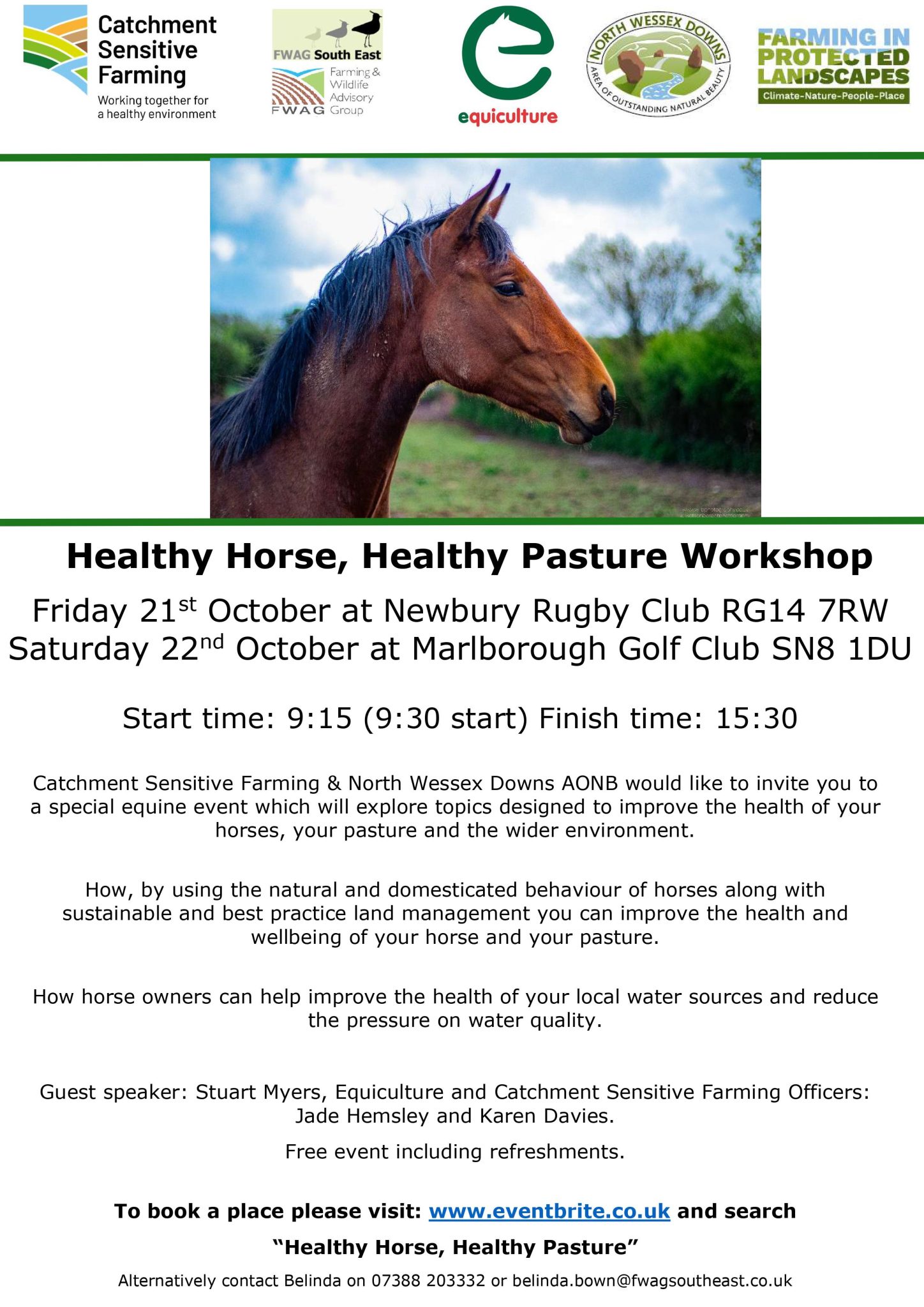 Healthy Horse, Healthy Pasture Workshop, Newbury : The Kennet Catchment